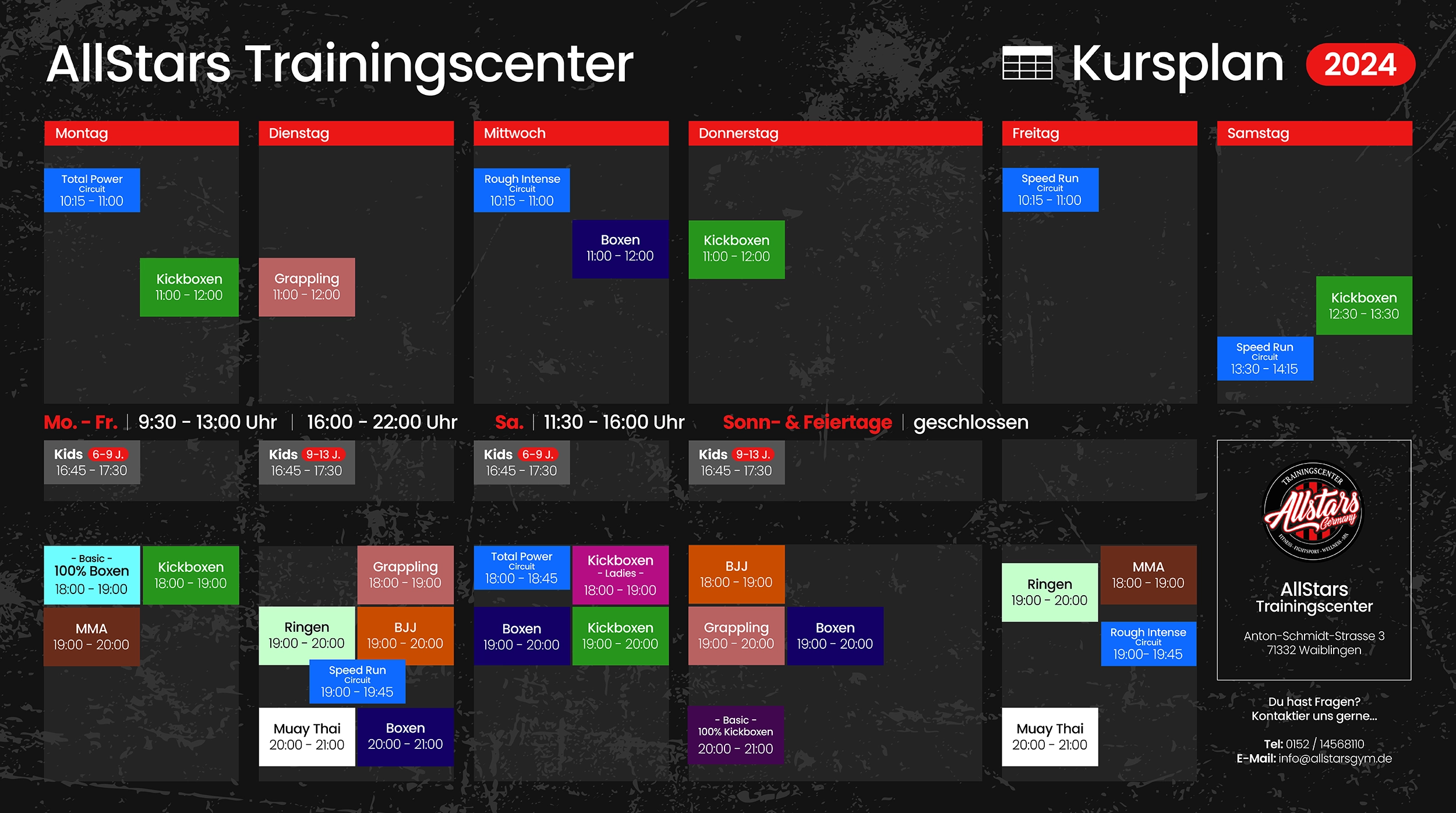 Kursplan – AllStars Trainingscenter