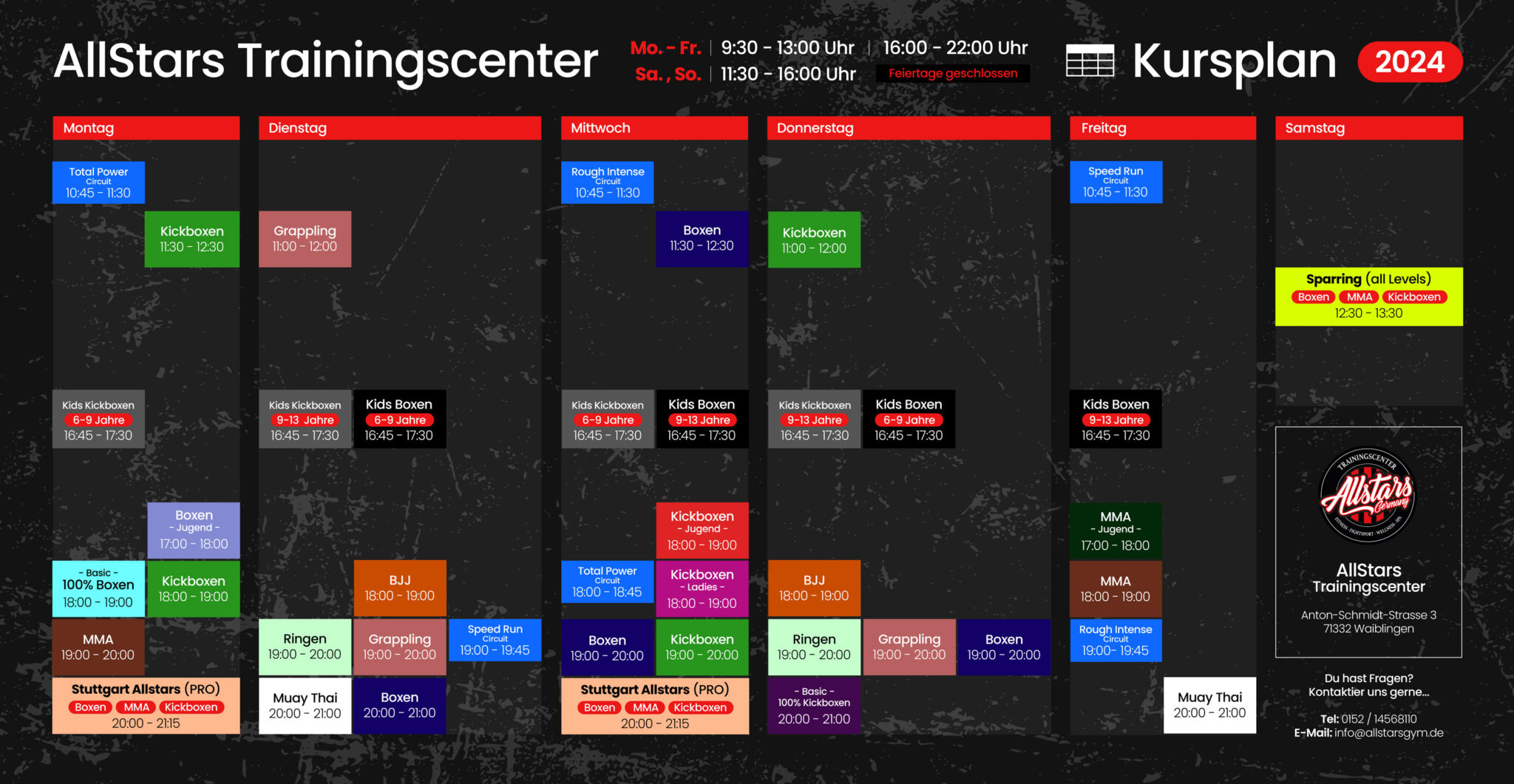 Kursplan – AllStars Trainingscenter